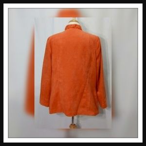 Tan Jay | Jackets & Coats | Tan Jay Size 6w Orange Faux Suede Jacket ...